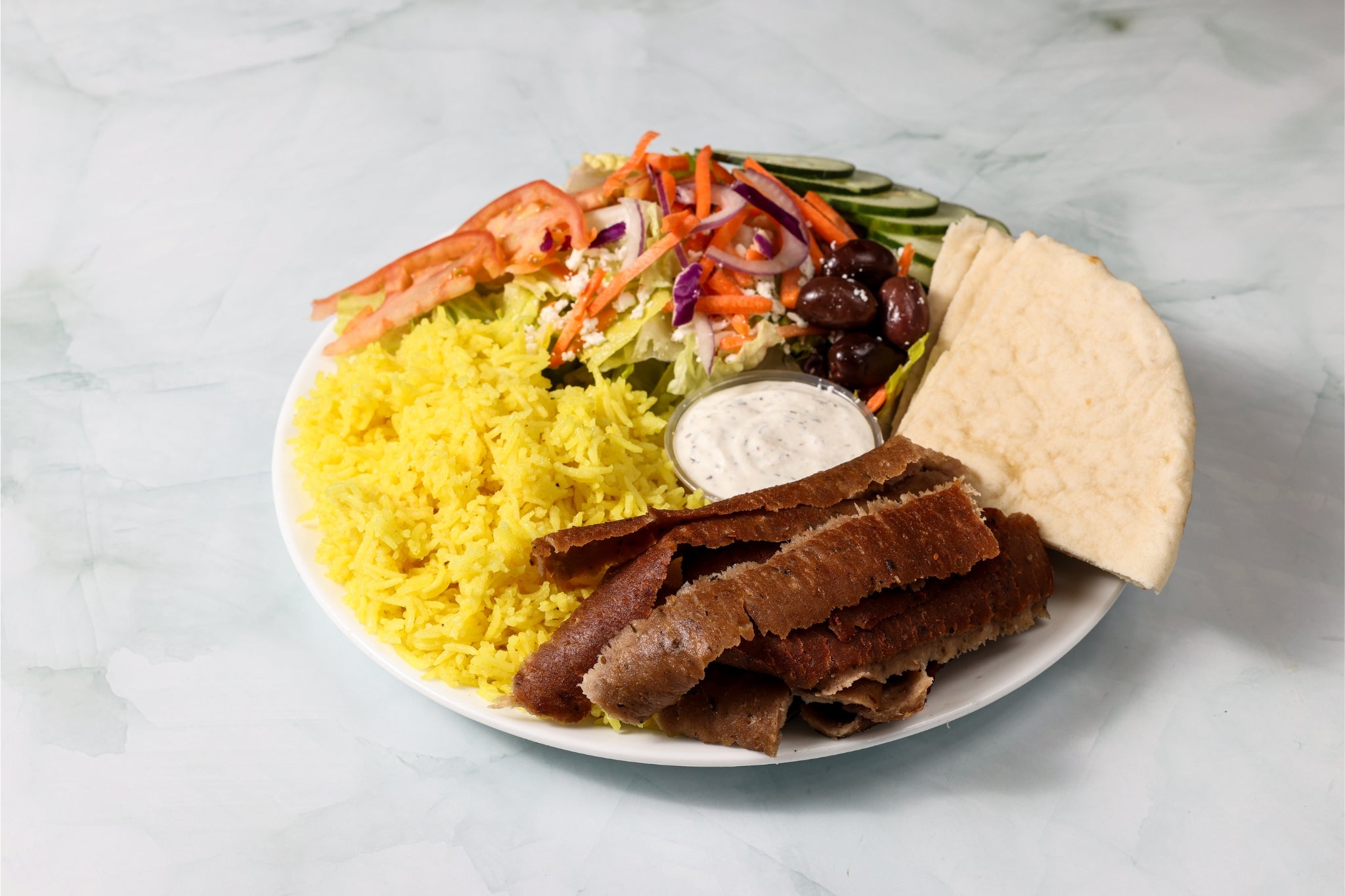 Beef & Lamb Rice Platter | Super Gyros